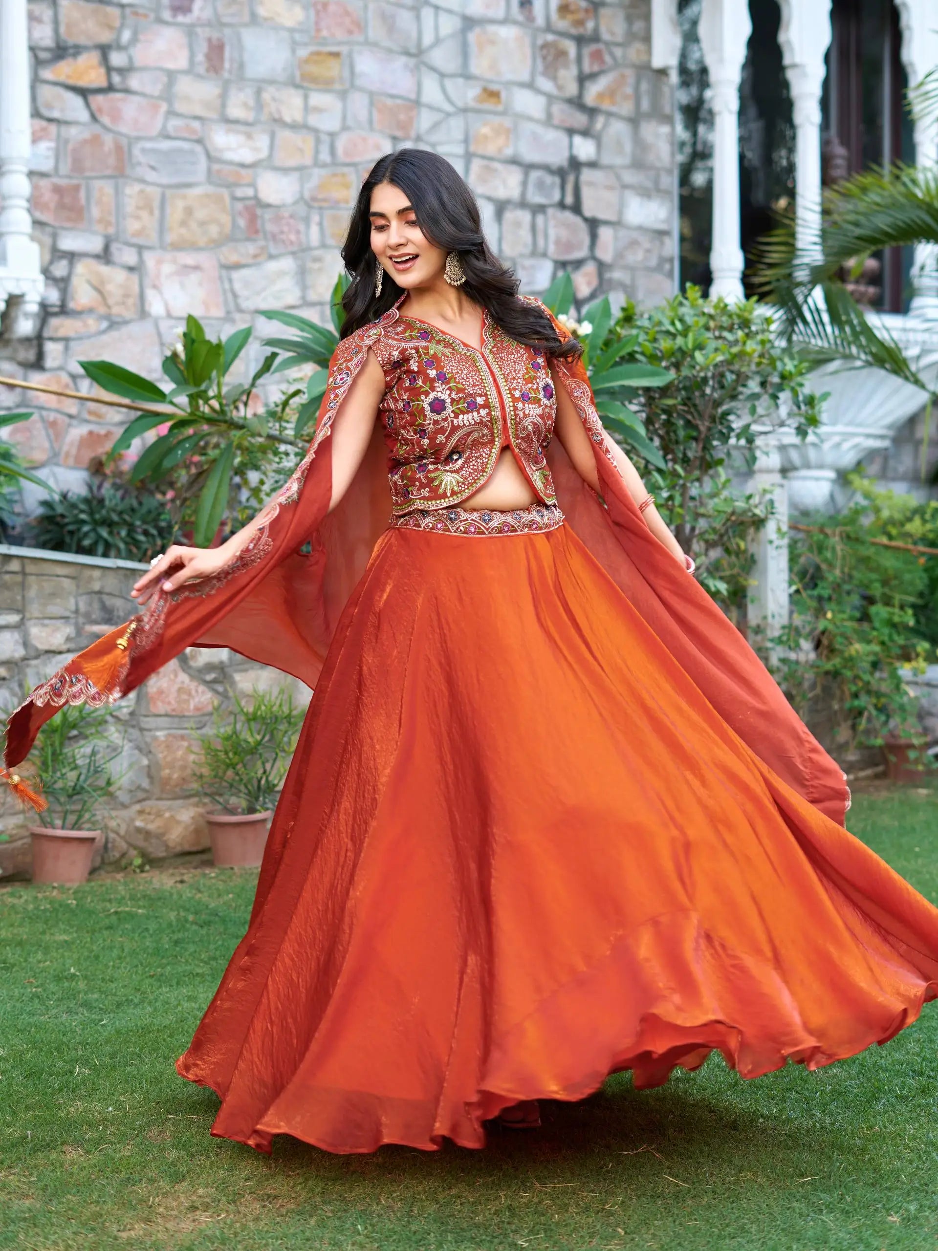 Embroidered Fendy Silk Bridal Lehenga Choli | Hansh Couture
